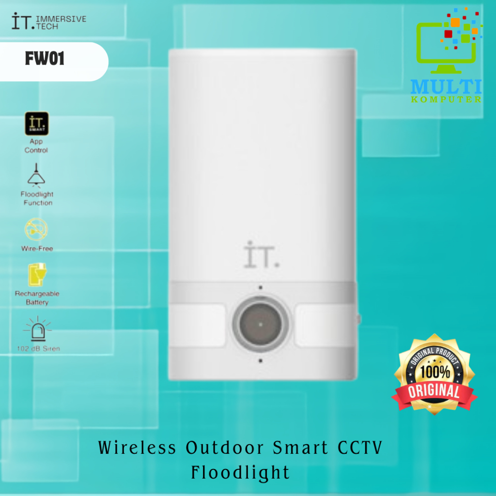 Jual IT Smart CCTV Floodlight FW01 - Wireless Outdoor With Light FHD 1296P | Shopee Indonesia