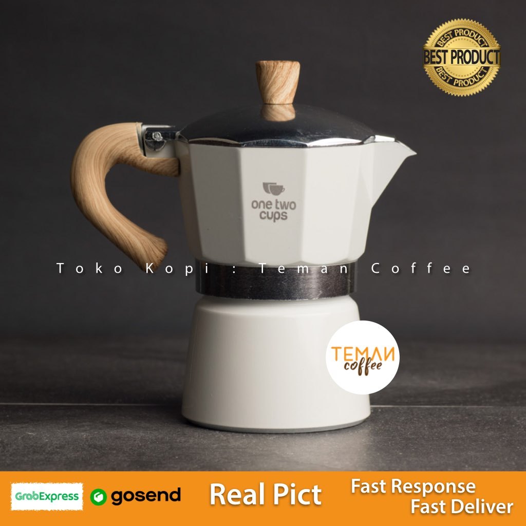 Jual One Two Cups Mokapot PL 315 White - 3 Cups 150ml | Shopee Indonesia