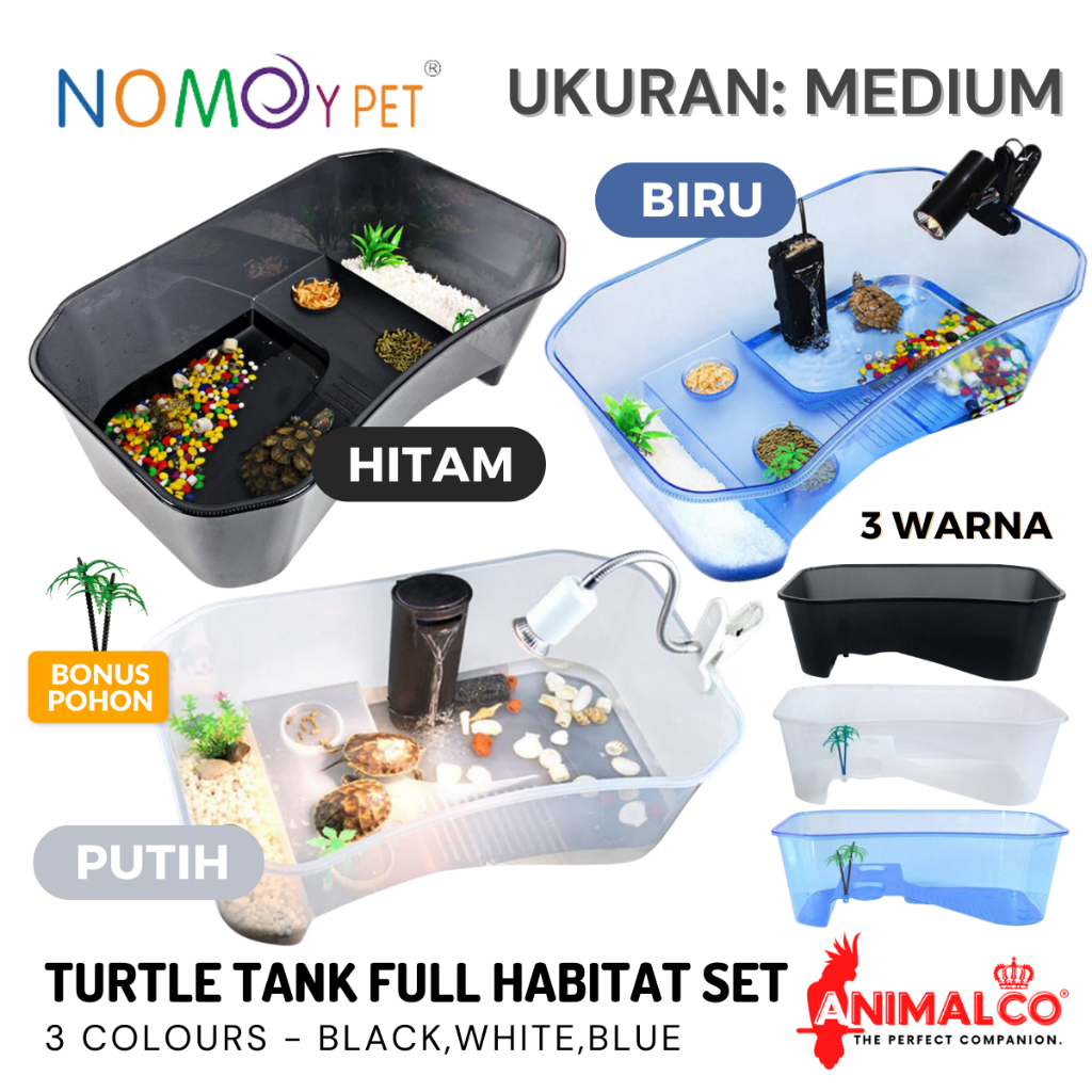 Jual TANK TURTLE M AQUARIUM EMBER KANDANG VIVARIUM AKUARIUM FILTER RUMAH BAK TEMPAT BASKING KURA ...