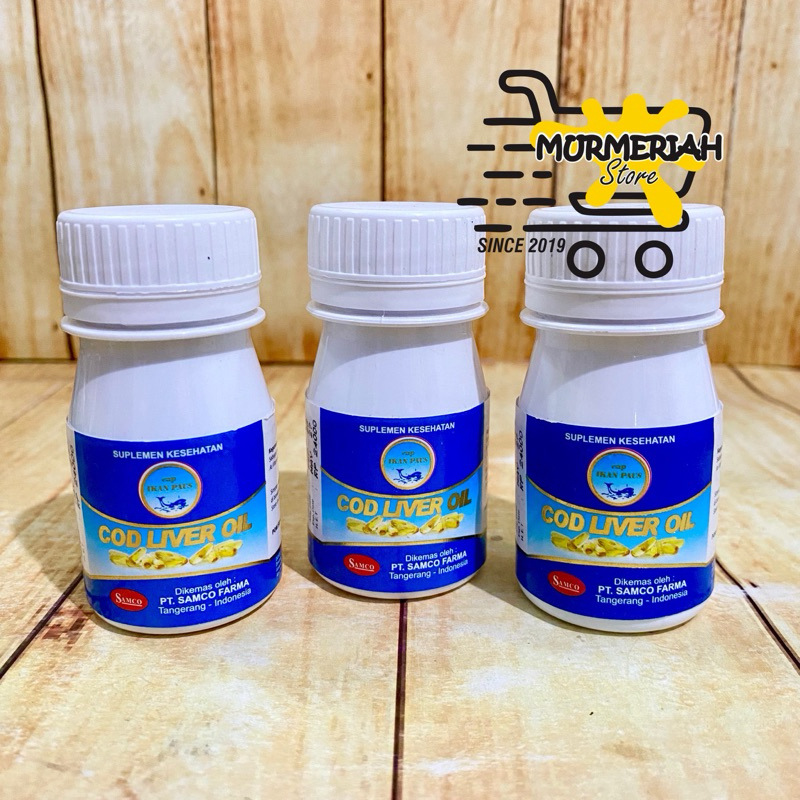 Jual Cod Liver Oil KECIL Botol 50 Kapsul - Minyak Ikan Cap Ikan Paus ...