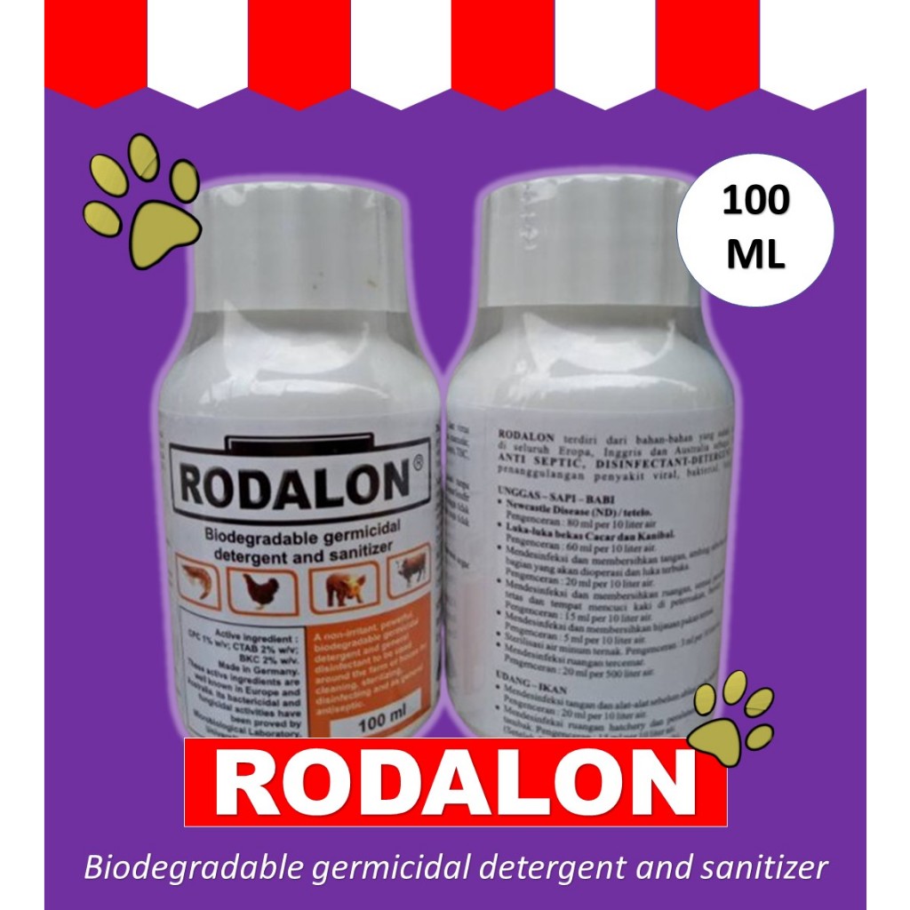 Jual RODALON DISINFEKTAN KANDANG KEMASAN 100 ML | Shopee Indonesia