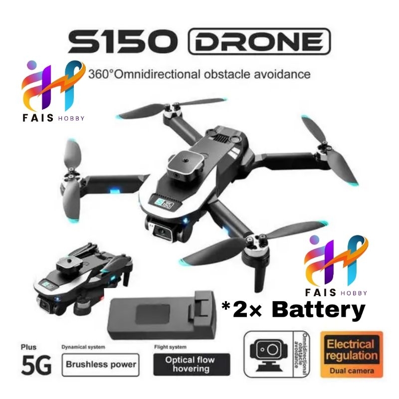 Jual Drone S150 Brushless Motor Dual Camera | Camera FULL HD 1080P 4K ...