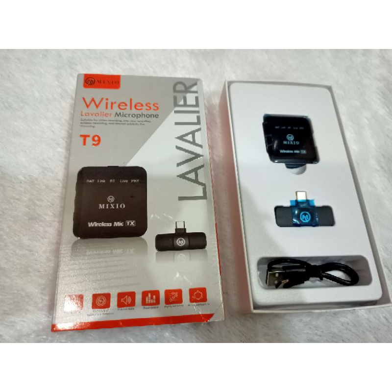 Jual MIXIO - Mikrofon Lavalier T9/T10 Wireless Microphone Professional ...