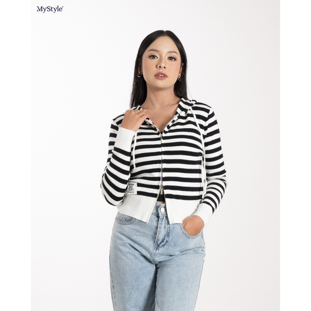 Jual MyStyle Connie Stripe Knit Jacket | Stripes On You ...