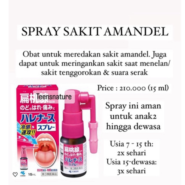 Jual SPRAY SAKIT AMANDEL JAPAN | Shopee Indonesia