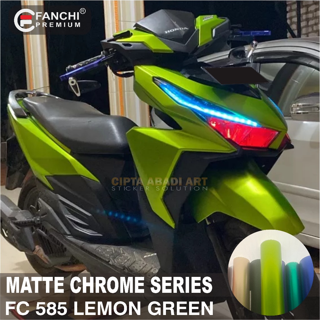 Jual stiker skotlet motor matte chrome doff lemon green sticker hijau ...