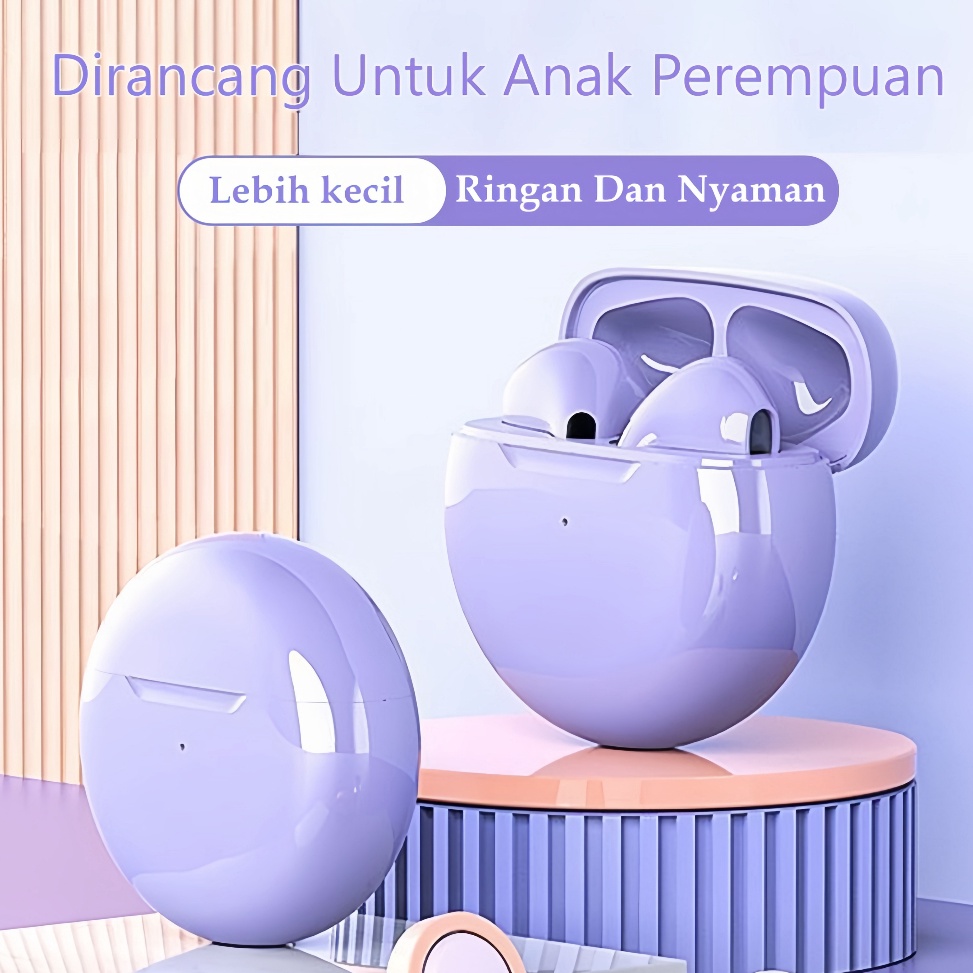 Jual Headset Bluetooth Pro 6 TWS with Mic Support Call Earphone ...