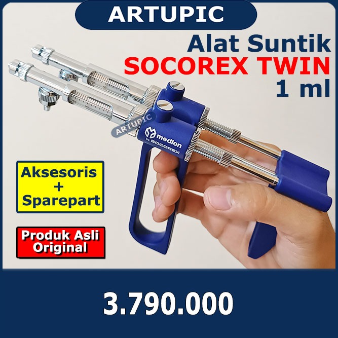 Jual Socorex TWIN 1 ml Alat Suntik Hewan Double Medion Swiss Original ...