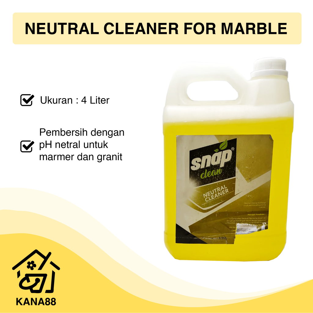 Jual Neutral Cleaner Snap Clean 4L Pembersih Marmer Granit Marble Klin | Shopee Indonesia