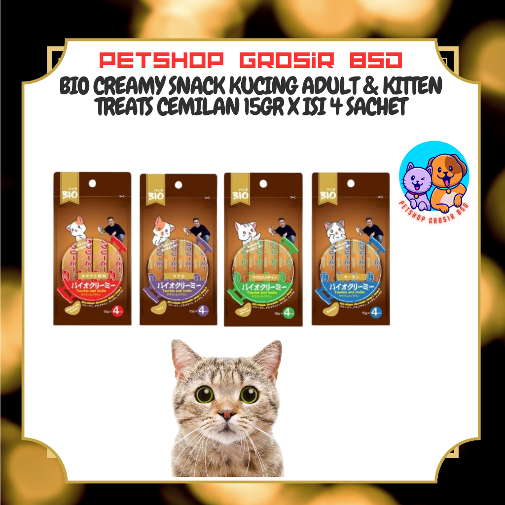 Jual BIO CREAMY TREATS Makanan / Snack Kucing ( isi 4 pcs) | Shopee ...