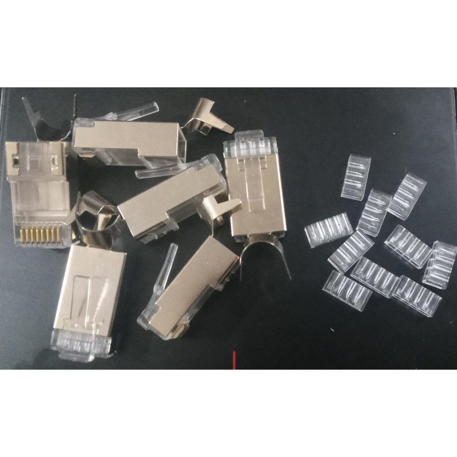 Jual Konektor RJ45 GOLD PLATED STP CAT 7 HARGA SATUAN | Shopee Indonesia