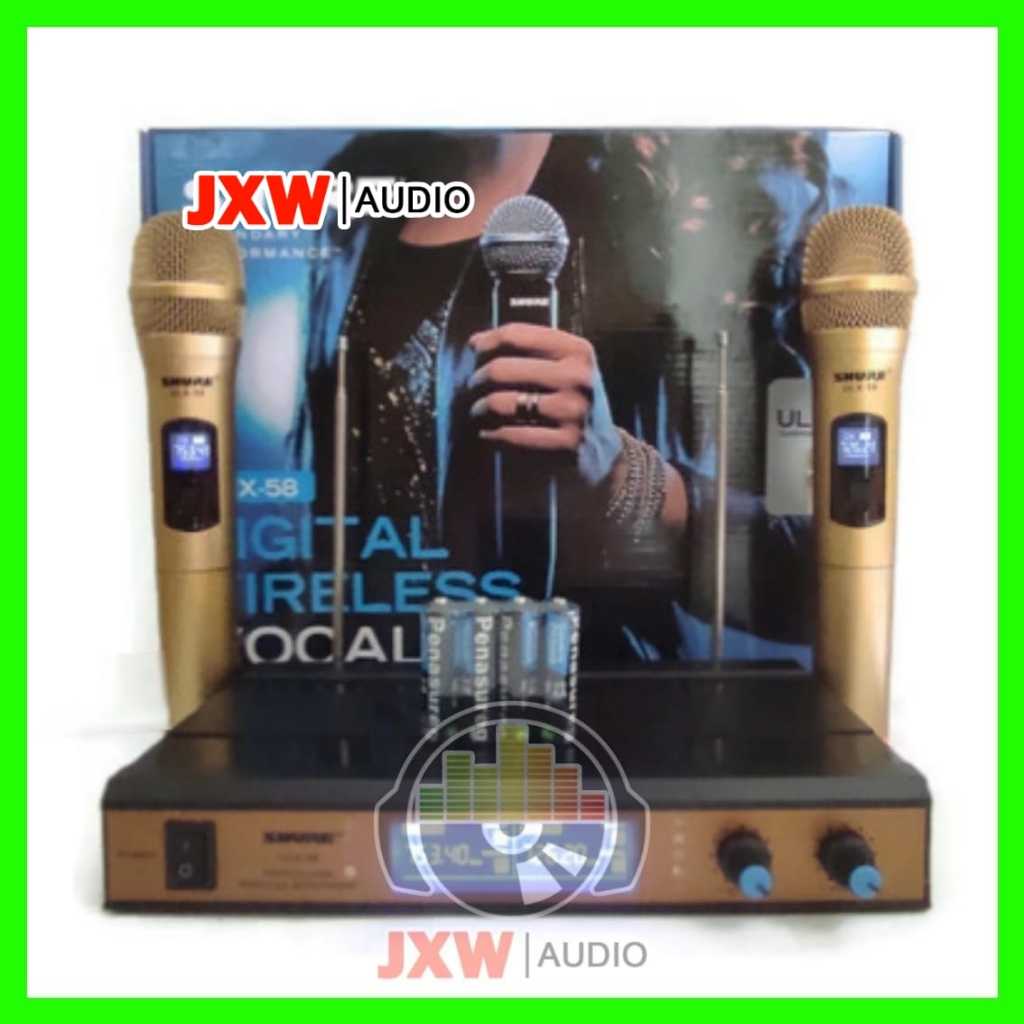 Jual MIC WIRELESS ULX 58 / MICROPHONE DOUBLE WIRELESS ULX-58 / MIC ...