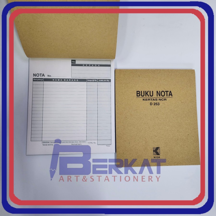 Jual Buku Nota Kontan Besar 1/2 Folio 3 Ply / Rangkap 3 NCR KURNIA ...