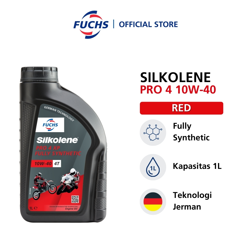 Jual FUCHS SILKOLENE PRO 4 XP 10W40 Fully Synthetic Motorcycle Engine Oil 1L 4T Oli Motor Fully ...