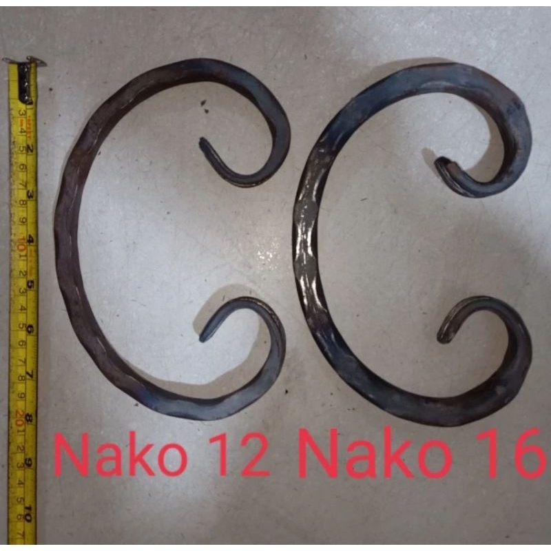 Jual Ornamen Pagar Besi Tekukan Nako Letter C 20 cm Nako 12 dan Nako 16 ...