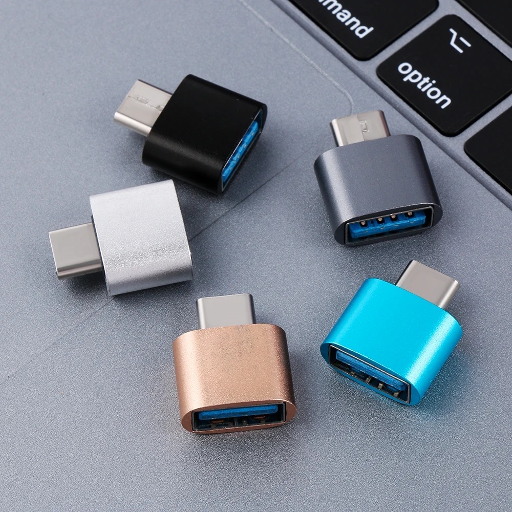 Jual USB OTG TYPE C TO USB | GENDER OTG TYPE-C TO USB MINI TANPA KABEL ...