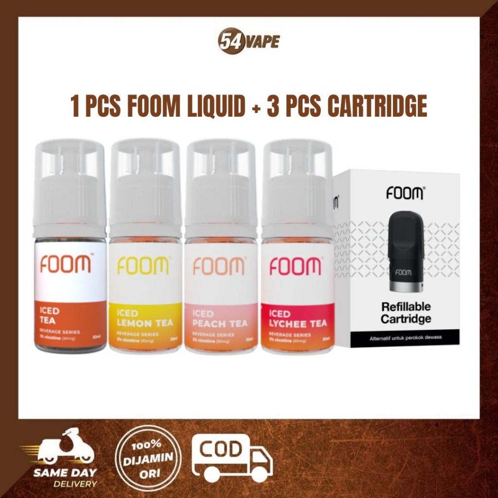 Jual Paket Bulanan Liquid Foom Tea Series + Cartridge Foom Pod X ...