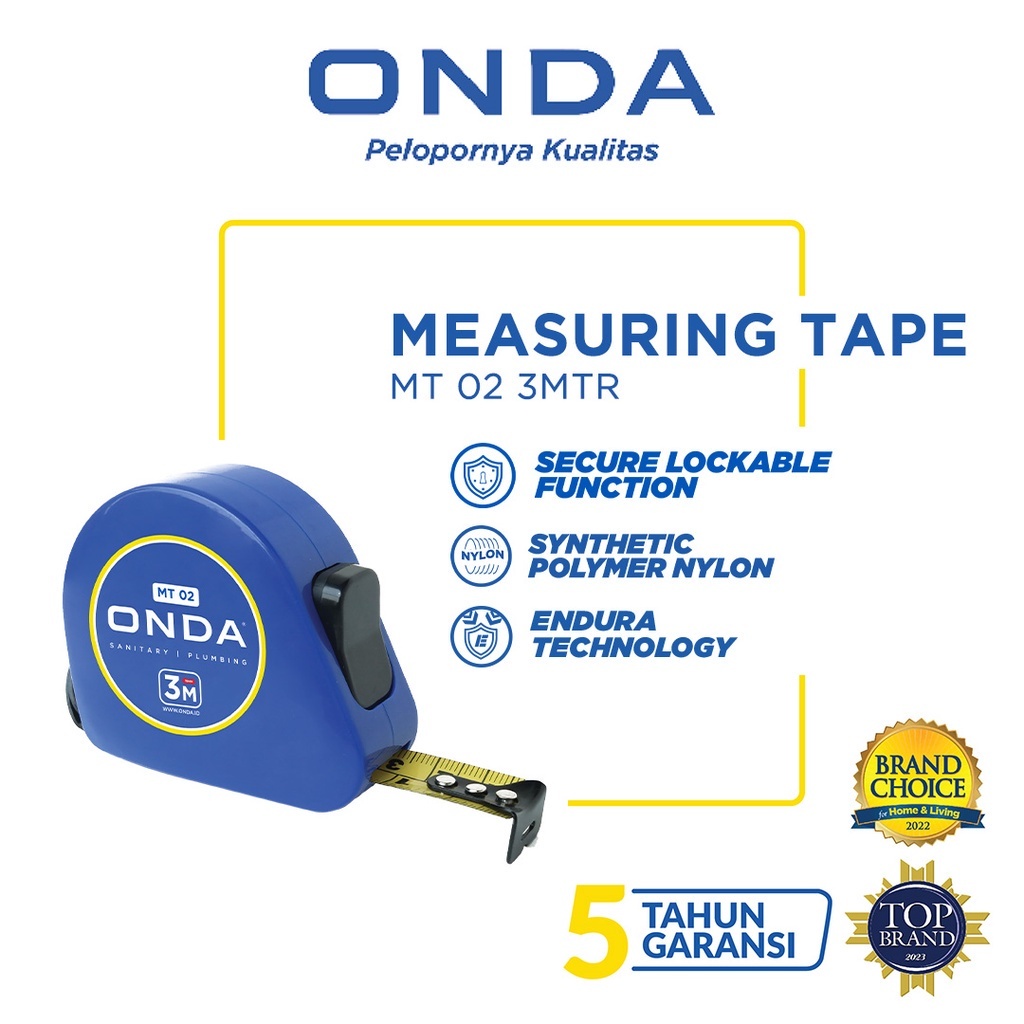 Jual Meteran ONDA Measuring Tape / Meteran MT 02 Imokito Wanly Berbagai ...
