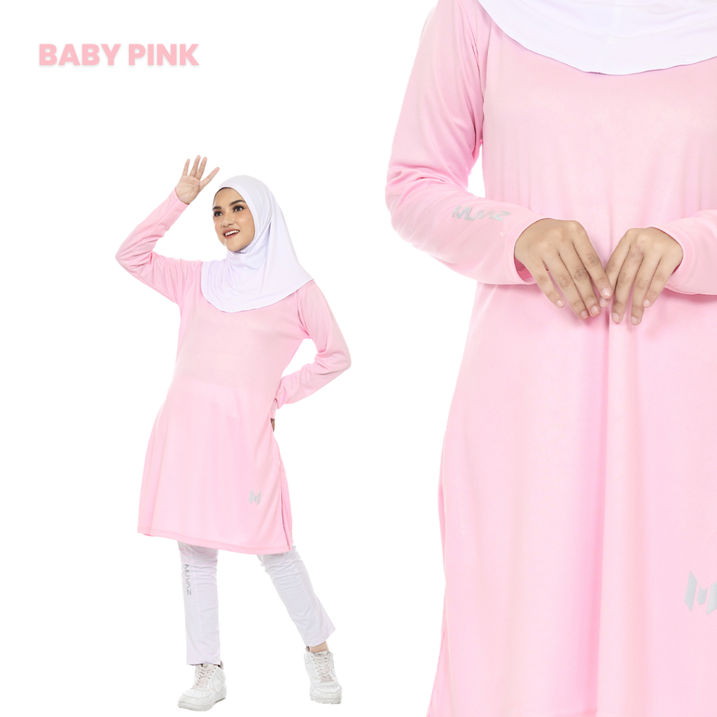 Jual Muvaz Kirana Jersey- Kaos Olahraga Muslimah Tunik | Shopee Indonesia