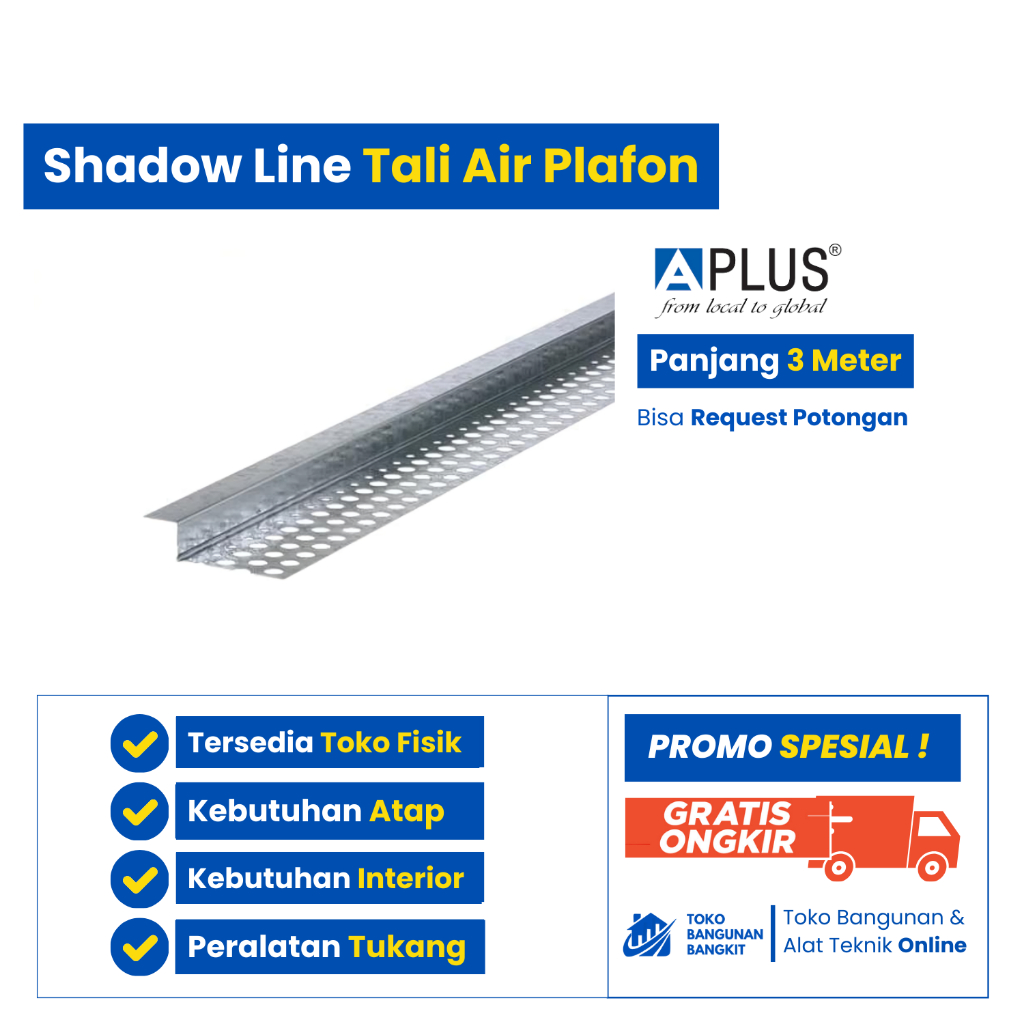 Jual Tali Air Shadowline Untuk Plafon Gypsum Minimalis | Shopee Indonesia