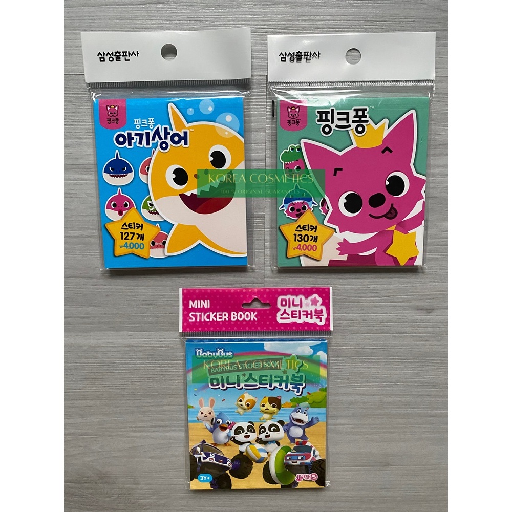 Jual Baby bus mini sticker book / pinkfong baby shark family sticker ...