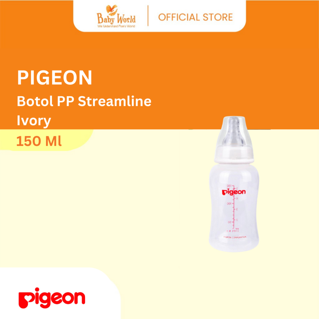 Jual PIGEON Botol PP Clear Streamline 150Ml - Ivory | Shopee Indonesia