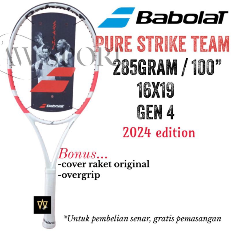 Jual Raket Tenis Babolat PURE STRIKE TEAM GEN 4 2024 Berat : 285g 100 ...