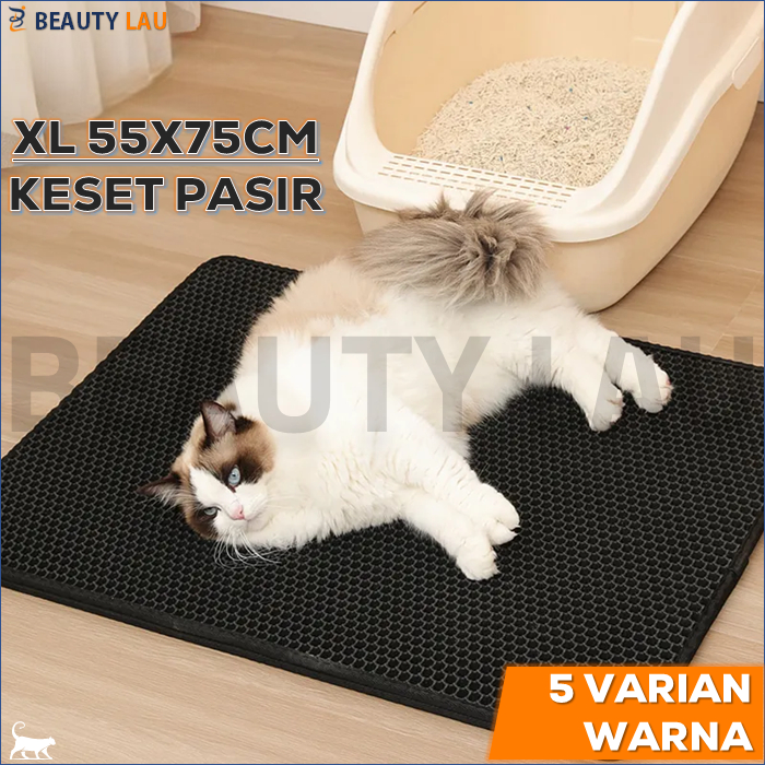 Jual Keset Pasir Kucing XL 55X75CM Cat Litter Mat Karpet Pasir Kucing ...