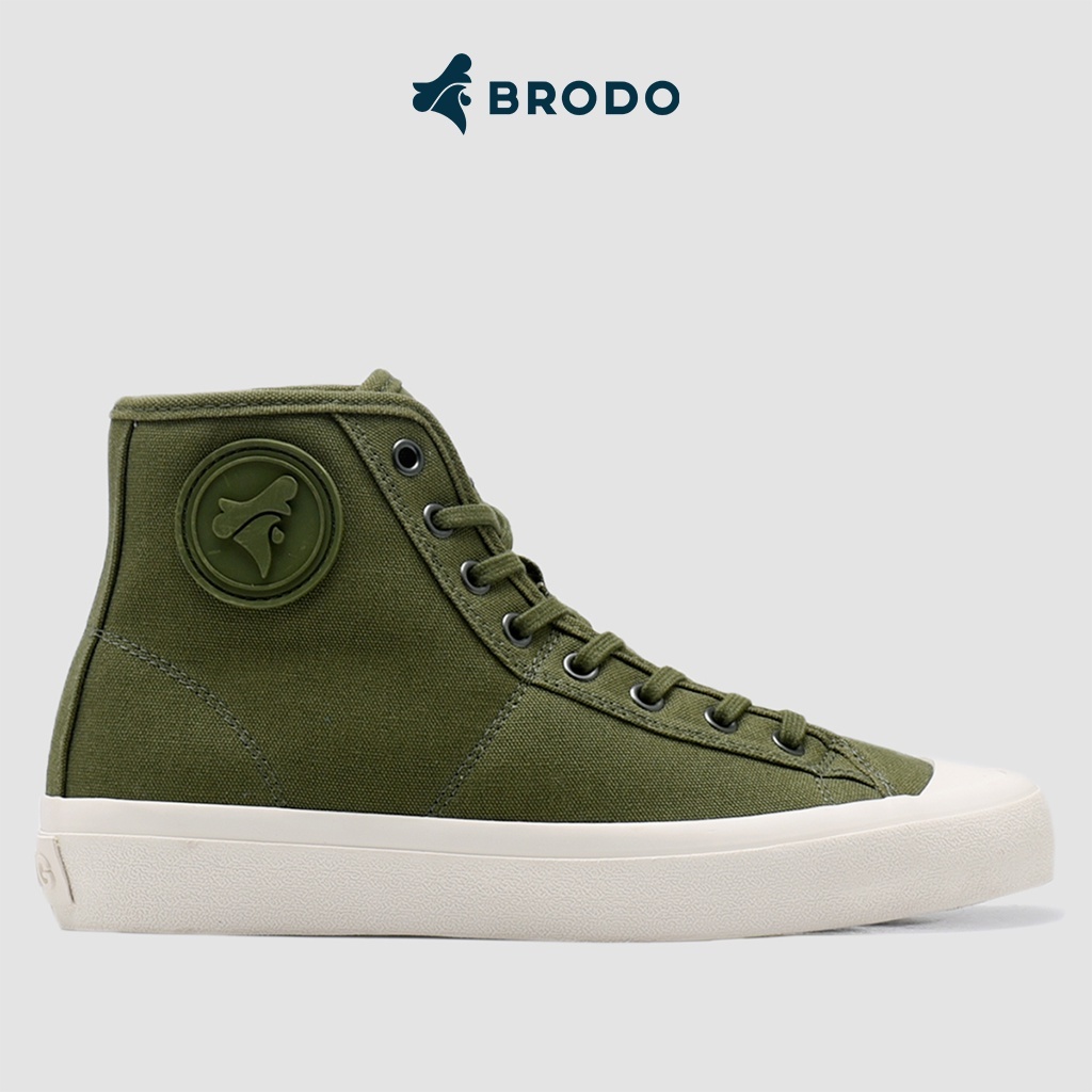 Jual BRODO - Sneakers Vantage V2 Hi Olive OW | Shopee Indonesia