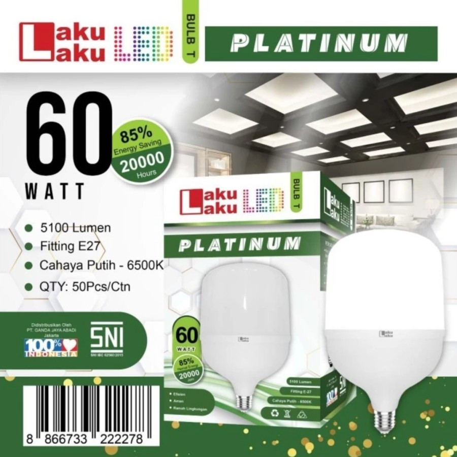 Jual Lampu 60W laku laku LED capsule jumbo Laku Laku Platinum 60 Watt besar | Shopee Indonesia