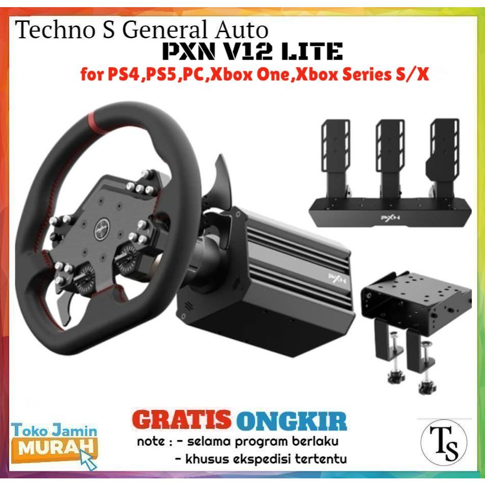 Jual Steering Wheel Force Stir Game PXN V12 CW Lite for PS4 PS5 PC XBOX | Shopee Indonesia