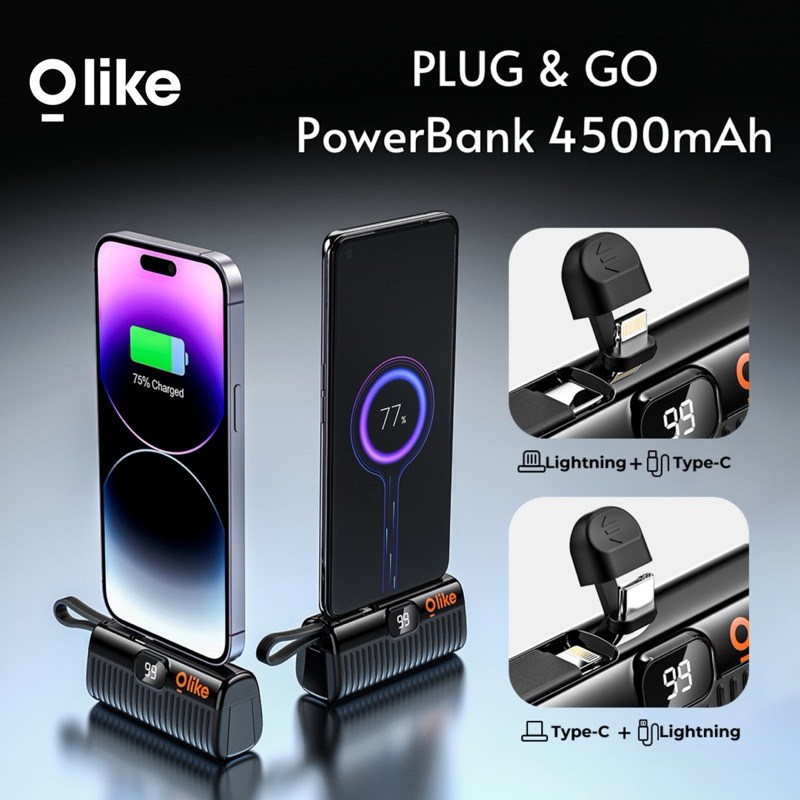 Jual Olike PowerBank 4500 mAh P105C / P105L Plug & Go Dual Charge Port ...