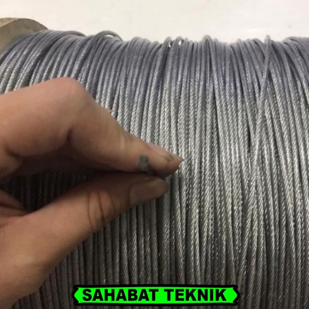 Jual SDG kawat seling Baja galvanis ukuran 3 mm / Wire Rope Stainless Galvanis 3mm | Shopee ...
