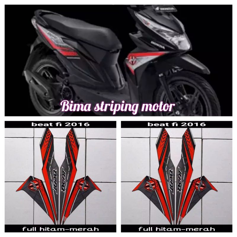 Jual Stiker striping list body full set motor honda beat f1 2016 full ...