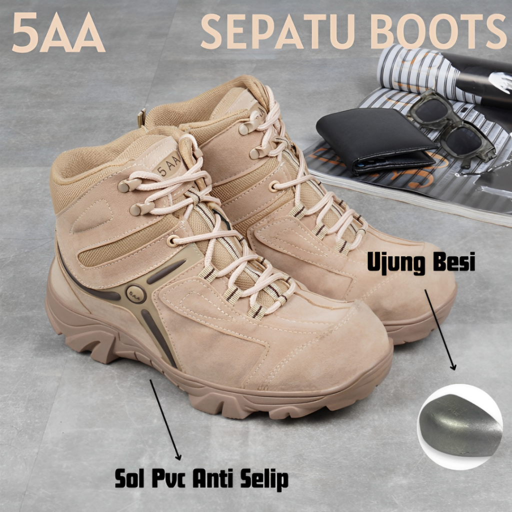 Jual Sepatu Boots Safety Tactical Delta 5AA Sepatu Satpol pp Polisi Tni ...