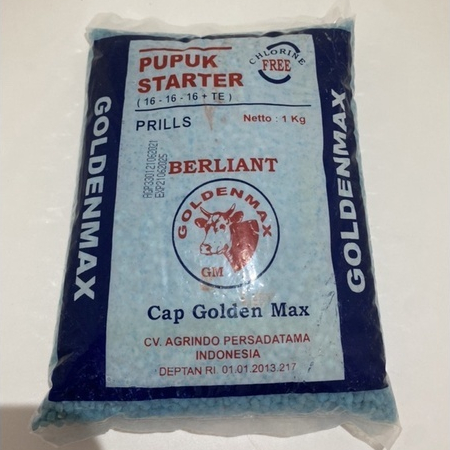 Jual Pupuk NPK Starter Golden Max 16-16-16 +TE Kemasan 1kg | Pupuk Mutiara | Shopee Indonesia