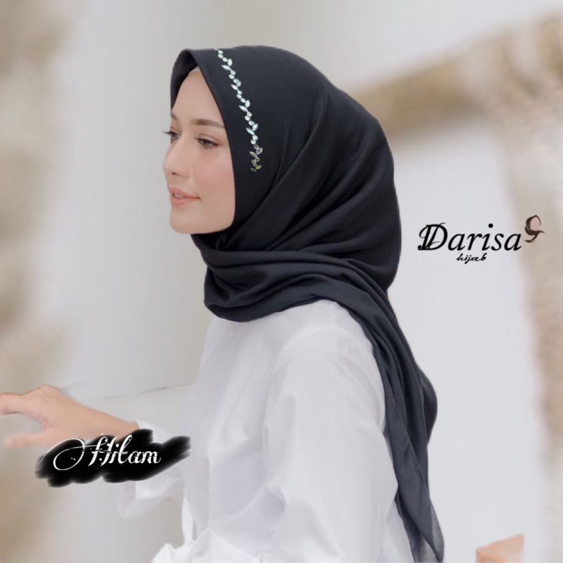 Jual BANDO DAUN HIJAB SEGIEMPAT VOAL SWAROVSKI BANDO BEADS BAHAN PARIS ...