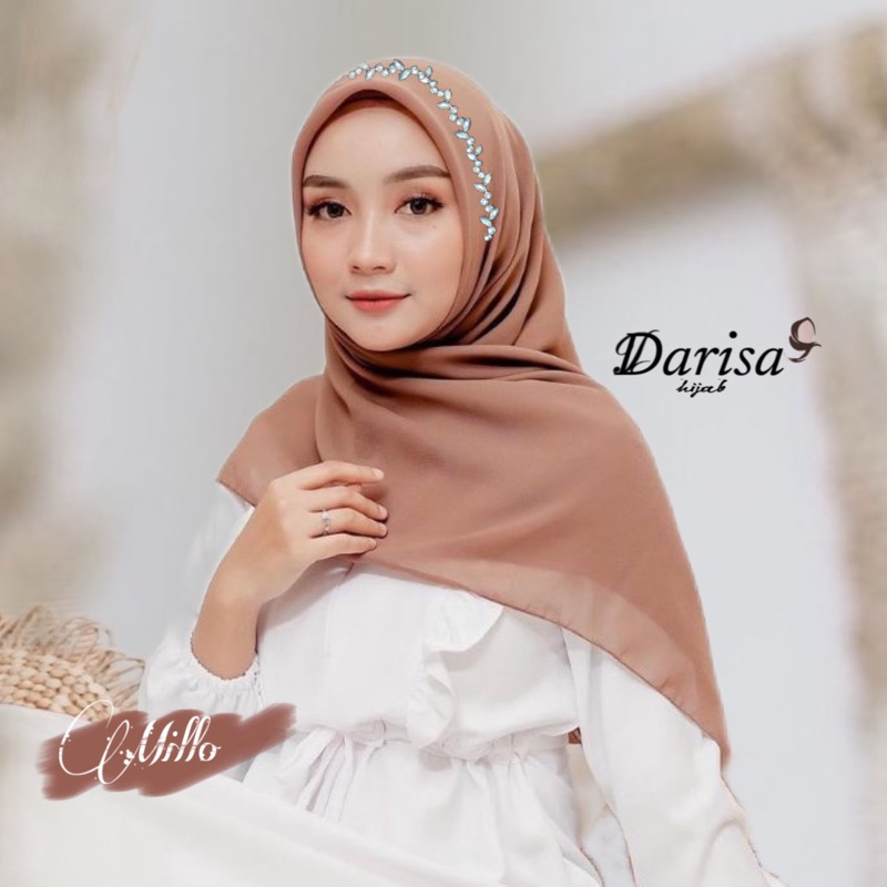 Jual BANDO DAUN HIJAB SEGIEMPAT VOAL SWAROVSKI BANDO BEADS BAHAN PARIS ...