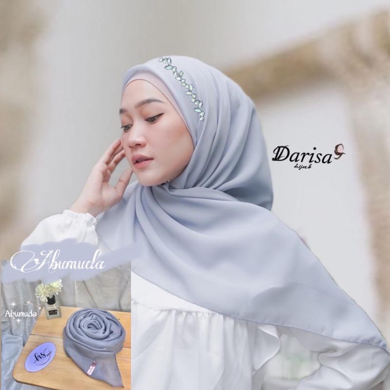 Jual BANDO DAUN HIJAB SEGIEMPAT VOAL SWAROVSKI BANDO BEADS BAHAN PARIS ...