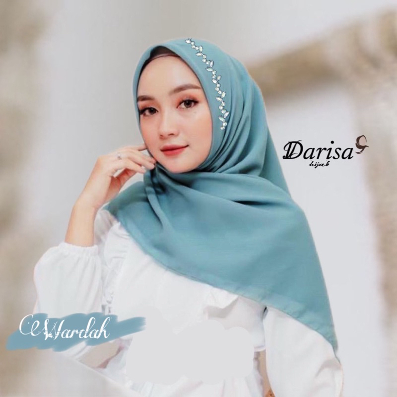 Jual BANDO DAUN HIJAB SEGIEMPAT VOAL SWAROVSKI BANDO BEADS BAHAN PARIS ...