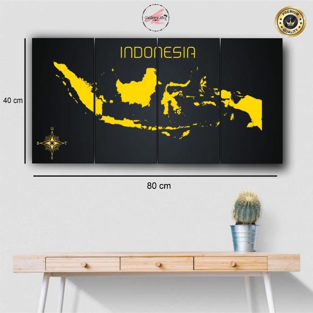 Jual Pajangan Dinding Peta Indonesia 1set 80cm x 40cm Poster kayu ...