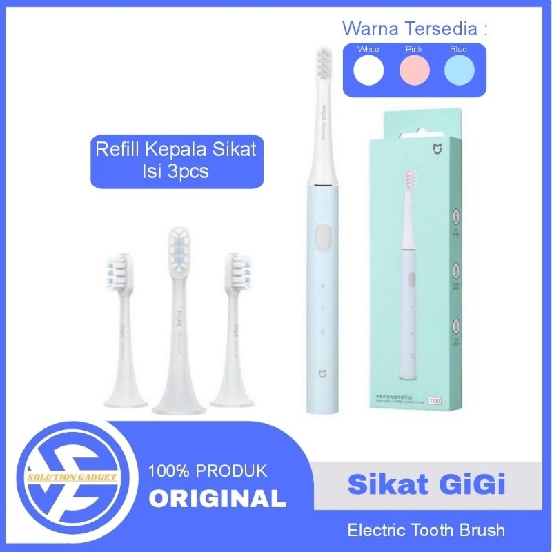 Jual Mijia T100 Sonic Electric Toothbrush Whitening Oral - Mi Sikat Gigi elektrik | Shopee Indonesia