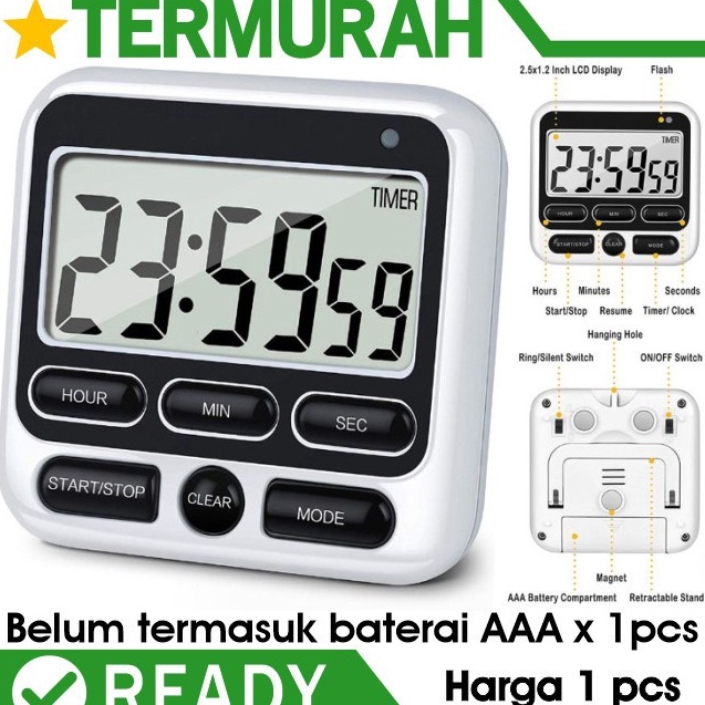 Jual Wia v5 Timer Dapur Masak Digital Kitchen Alarm Cooking Kopi magnet ...