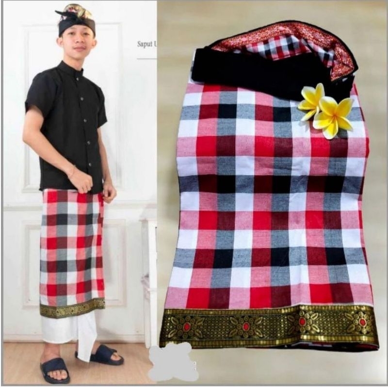 Jual Saput Set Udeng 1/2 Jadi Kotak Poleng/Saput Poleng | Shopee Indonesia