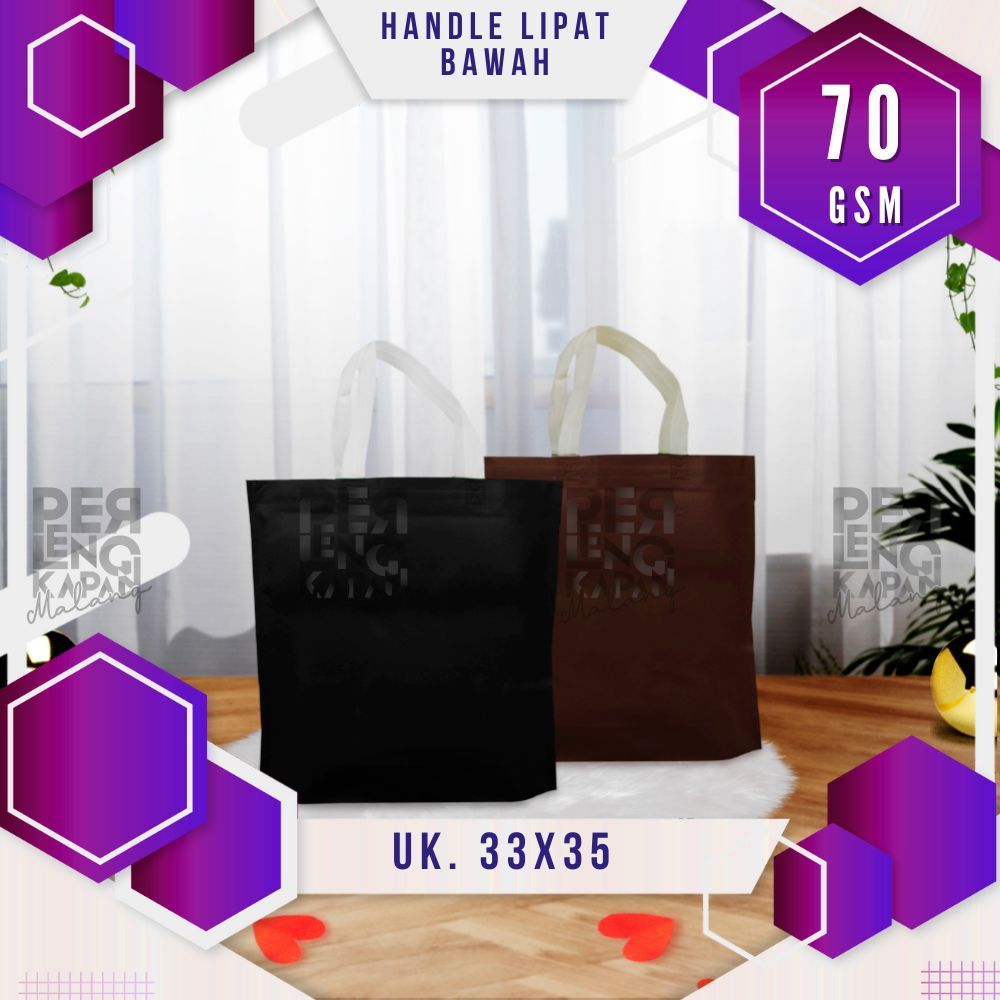 Jual HLB 70GSM Tas Spunbond Goodie Bag Laken Model Tali Ukuran 35x33 CM Tebal Polos | Shopee ...
