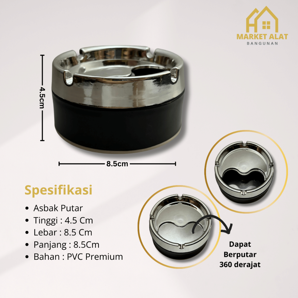 Jual Asbak Putar Portable Minimalist Hotel Cafe - Asbak Modern Rotation ...