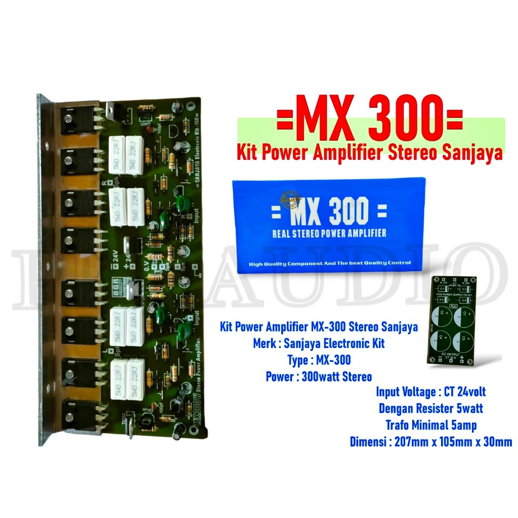 Jual Kit Power SANJAYA MX-300 mx300 MX300 MX 300 Stereo Power Amplifier ...