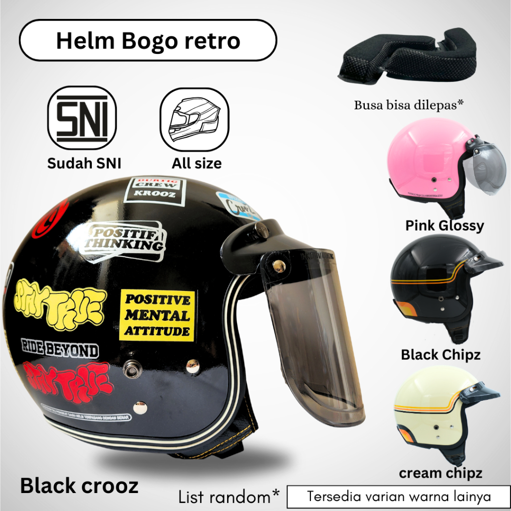Jual Helm Bogo Klasik Retro Chic - Kualitas Terjamin, Nyaman dipakai ...