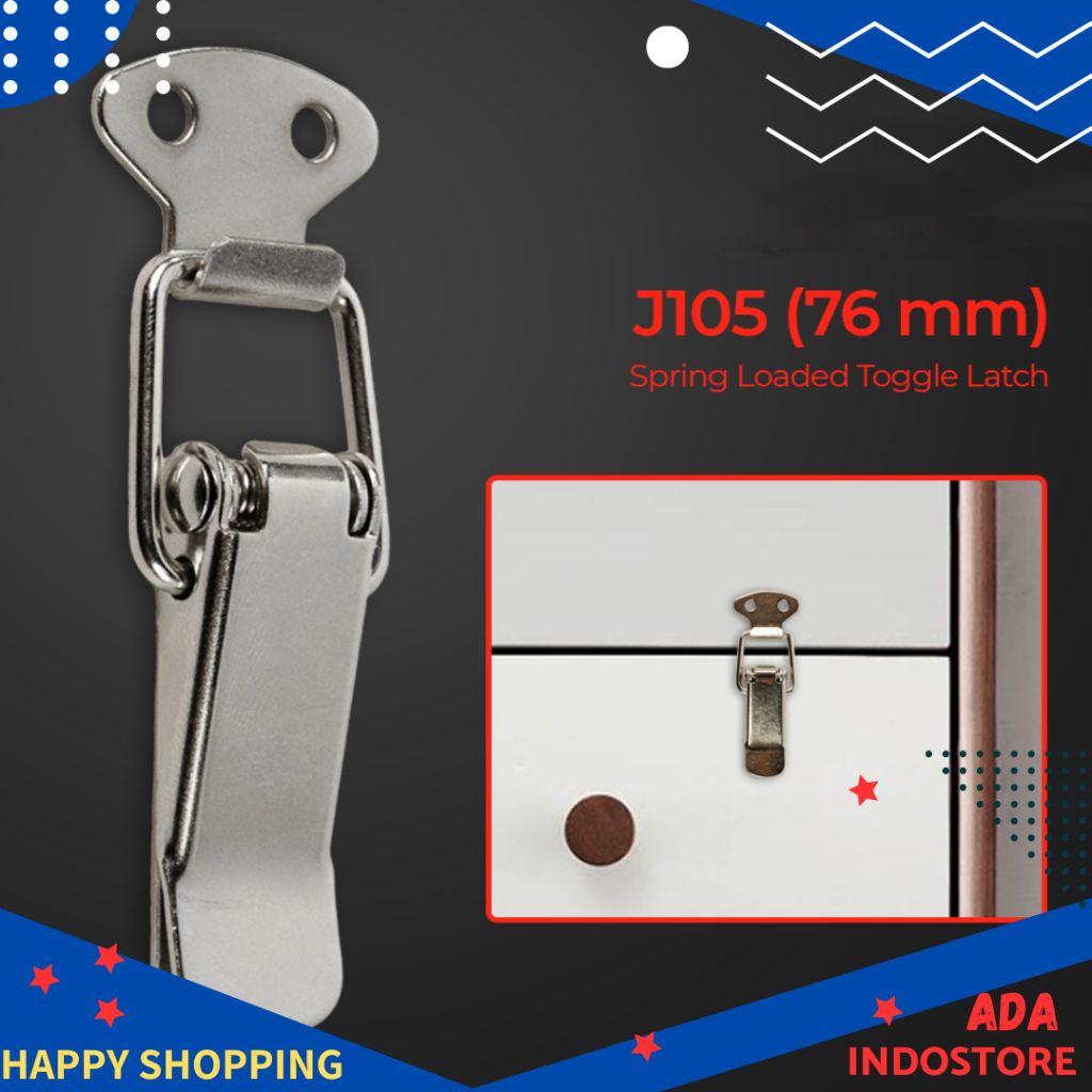 Jual Kaitan Peti Grendel Spring Loaded Toggle Latch Catch Hasp | Shopee ...