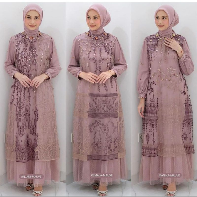 Jual KAYLA DRESS SARAH THE LABEL (KEMALA MAUVE L) | Shopee Indonesia